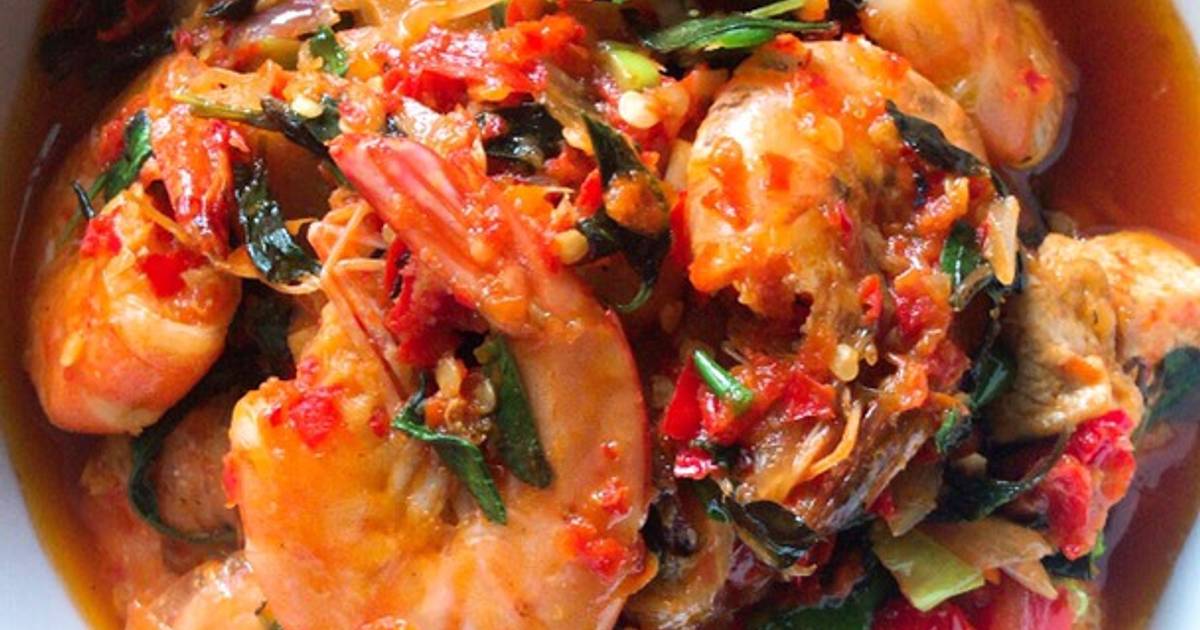 Resep Rica-rica Udang Kemangi / Udang Balado / Sambal Goreng Udang oleh ...