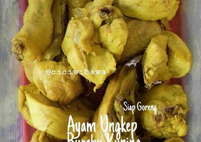 Resep Ayam Ungkep Bumbu Kuning (Siap Goreng) oleh Cici Wibawa - Cookpad
