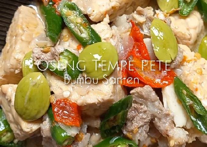 Resep Oseng Tempe Pete Bumbu Santan oleh Rina Okta - Cookpad