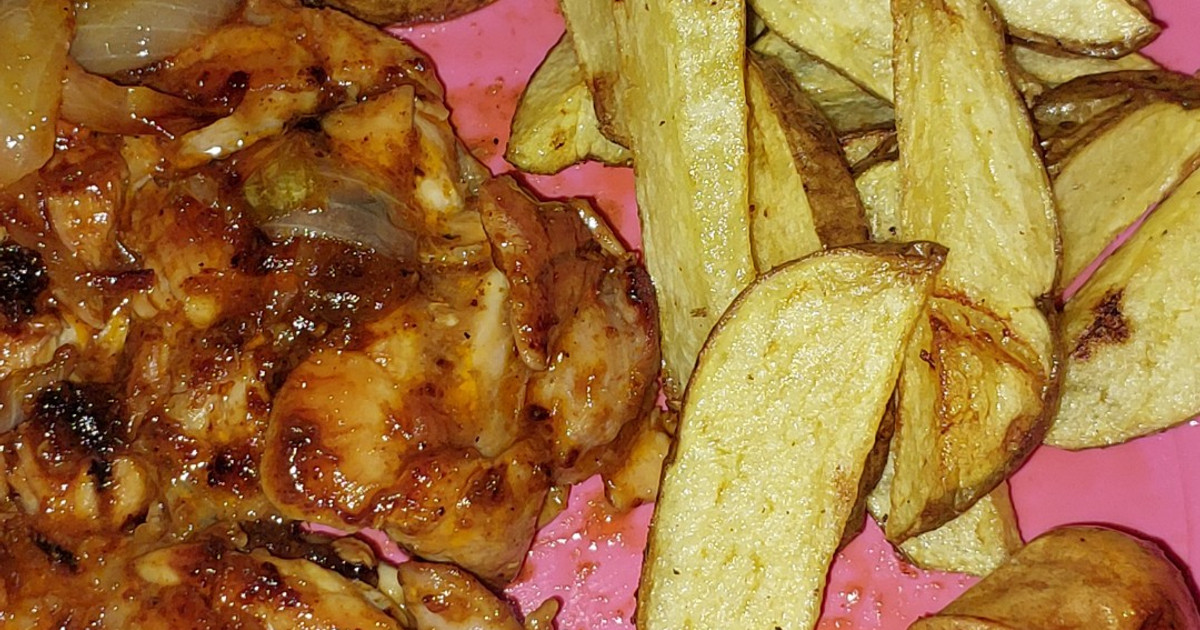 Resep Steak Paha Ayam Dan Kentang Goreng oleh Monik - Cookpad