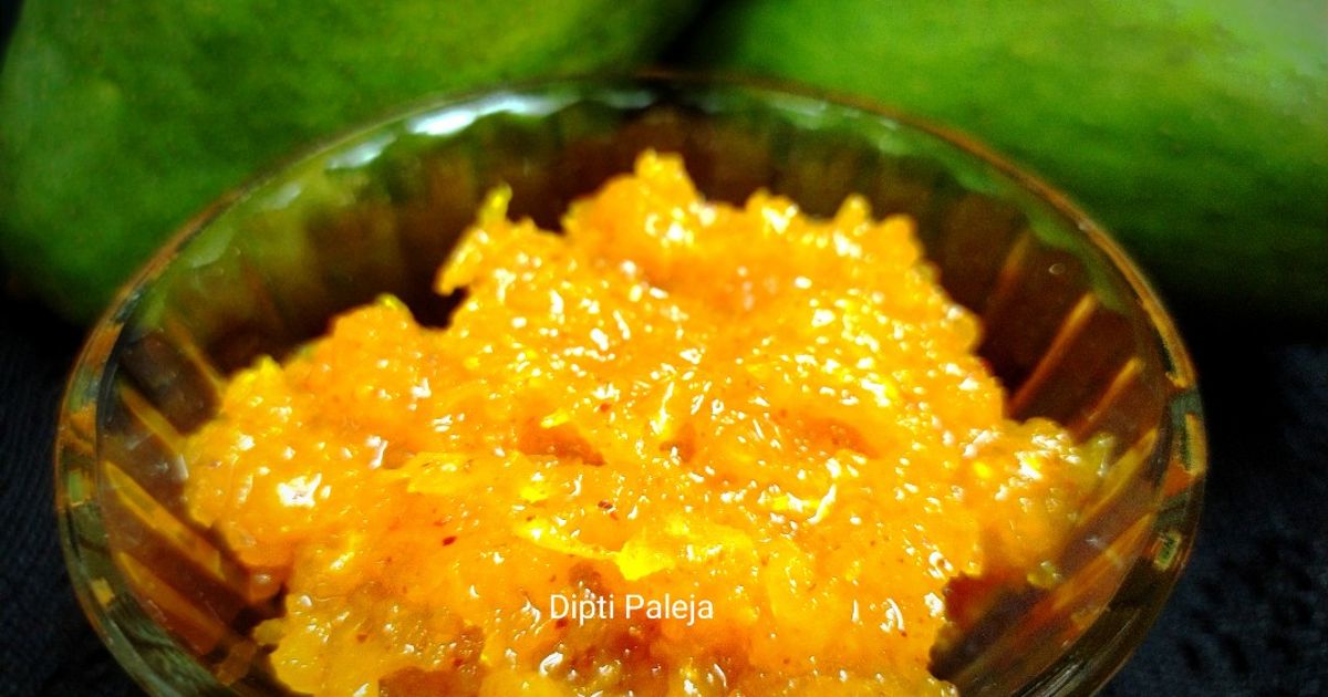 Sweet And Sour Mango Pickle Chundo Gujarati Pickle Recipe by Dipti ...