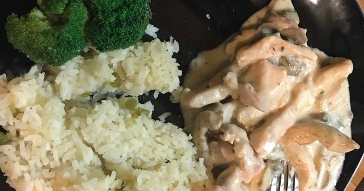 Pechuga de pollo en salsa alfredo - 90 recetas caseras- Cookpad