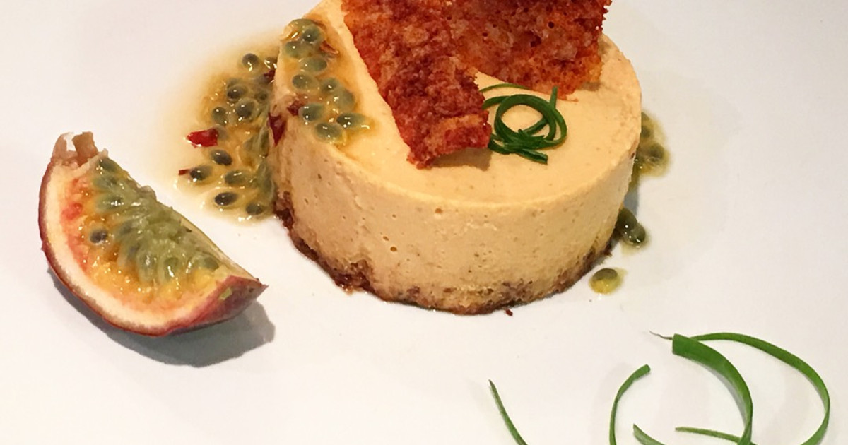 Carrot And Goat Cheese Mousse With Hot Passion Fruit Sauce Recipe by ...