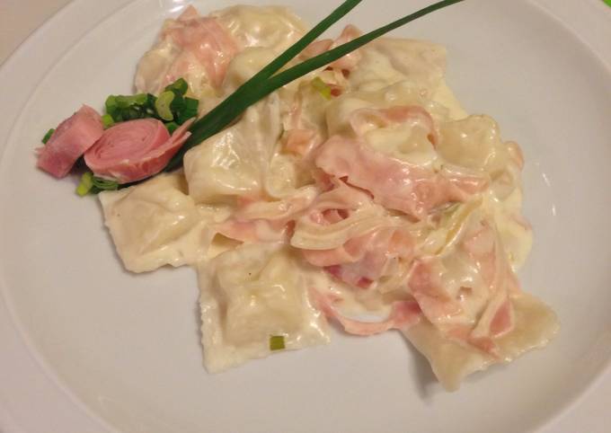 Ravioles a la crema Receta de LucianoDc- Cookpad