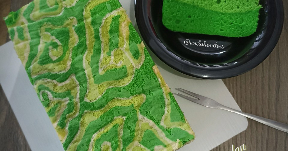 Resep Bolu Batik Pandan 🧡 oleh Endah Mumpuni - Cookpad