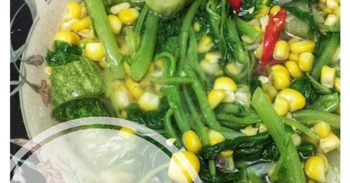 Resep Sayur Bening Bayam Jagung Timun#5resepterbaruku oleh Frifqiyati ...