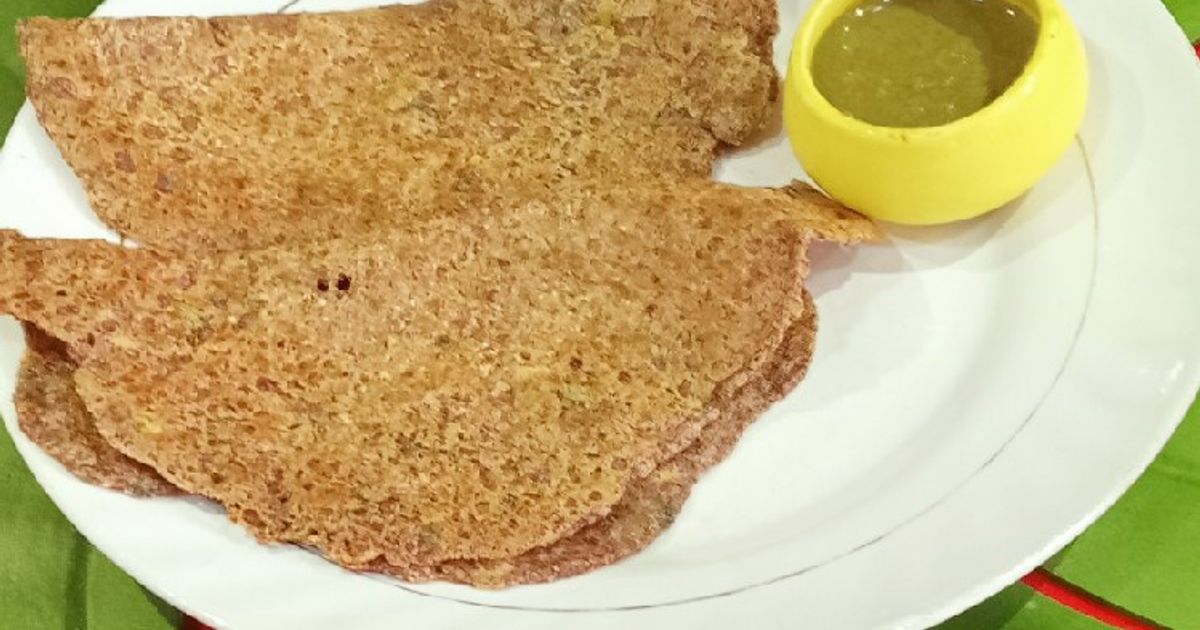 Healthy Ragi Flakes Chilla Recipe by Rita Talukdar Adak - Cookpad