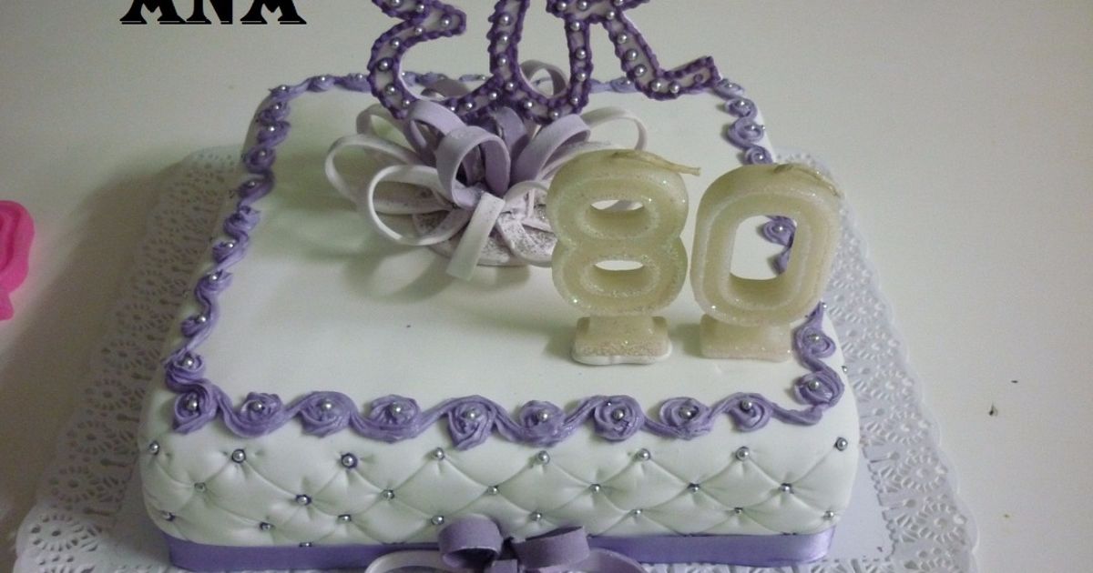 Torta Cumpleaños De 80 Para Mujer Receta de GRINGA- Cookpad