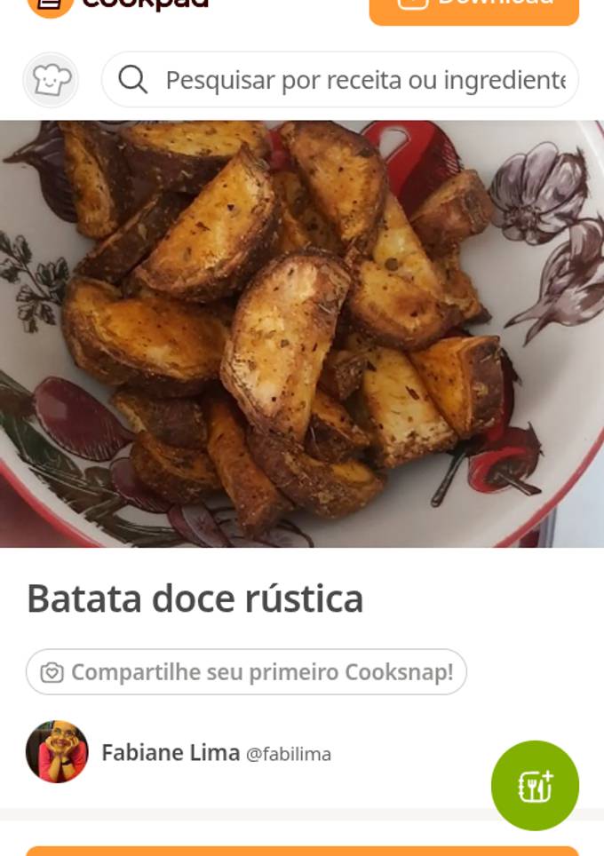 Batata doce rústica Receita por Sara Maria Araujo Vieira - Cookpad
