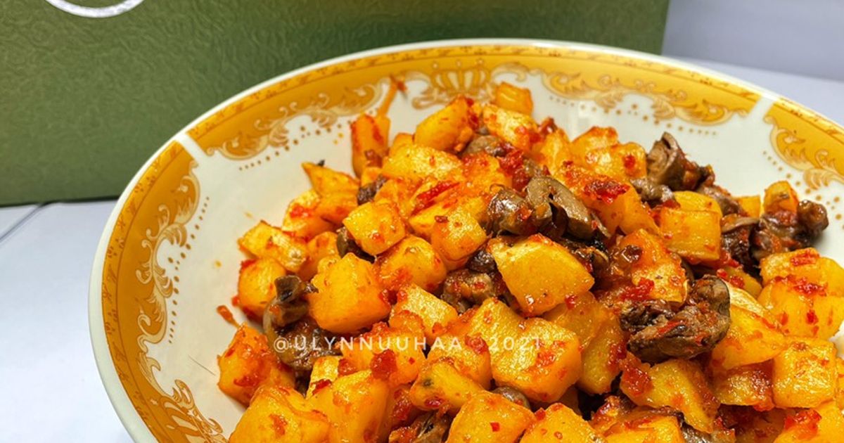 Resep Balado Kentang Jantung Ayam! oleh Nuha Ulyn - Cookpad