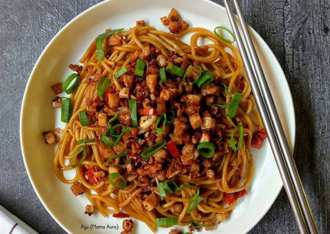 Resep Spaghetti Goreng Pedas Manis ala Mie Gacoan oleh Ayu (Mama Aura ...