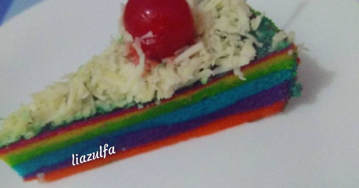 Resep Rainbow Cake oleh lia zulfa - Cookpad