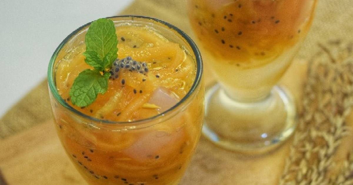 Resep Es Melon Gula Pandan oleh kreasivinagoest - Cookpad