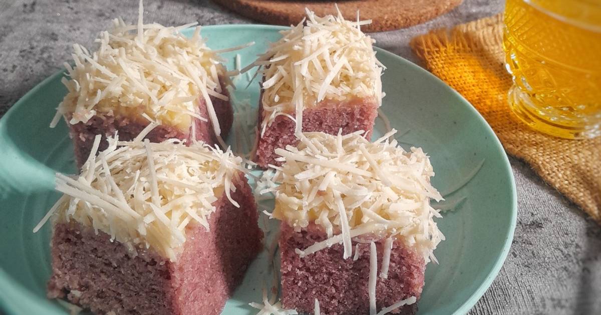 Resep Bolu Susu Lembang (Rasa Taro mix Keju) oleh Hadleny Kitchen - Cookpad