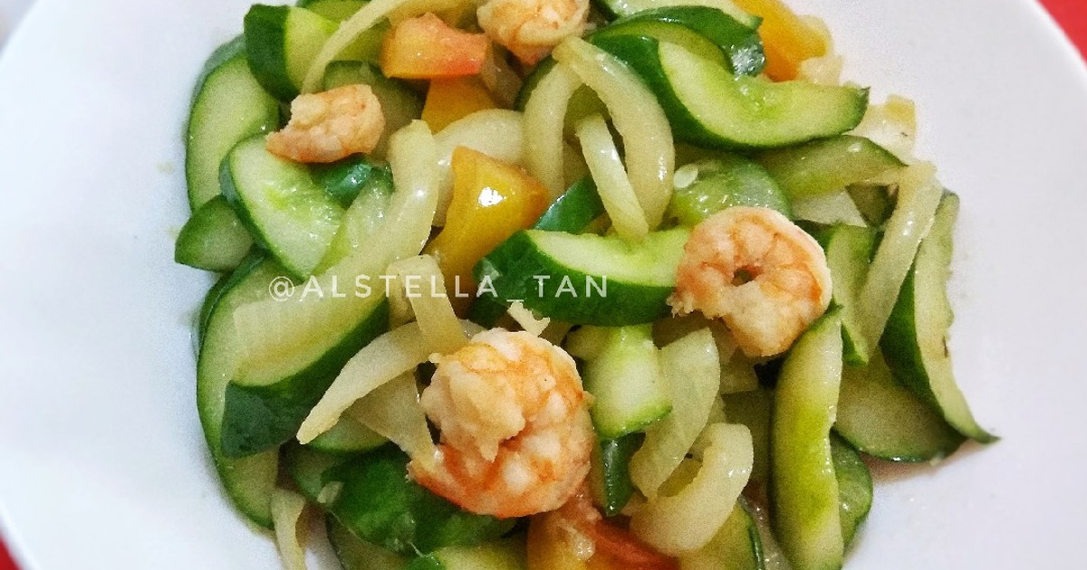 Resep Tumis Timun Jepang Dgn Udang oleh Alstella Tan - Cookpad