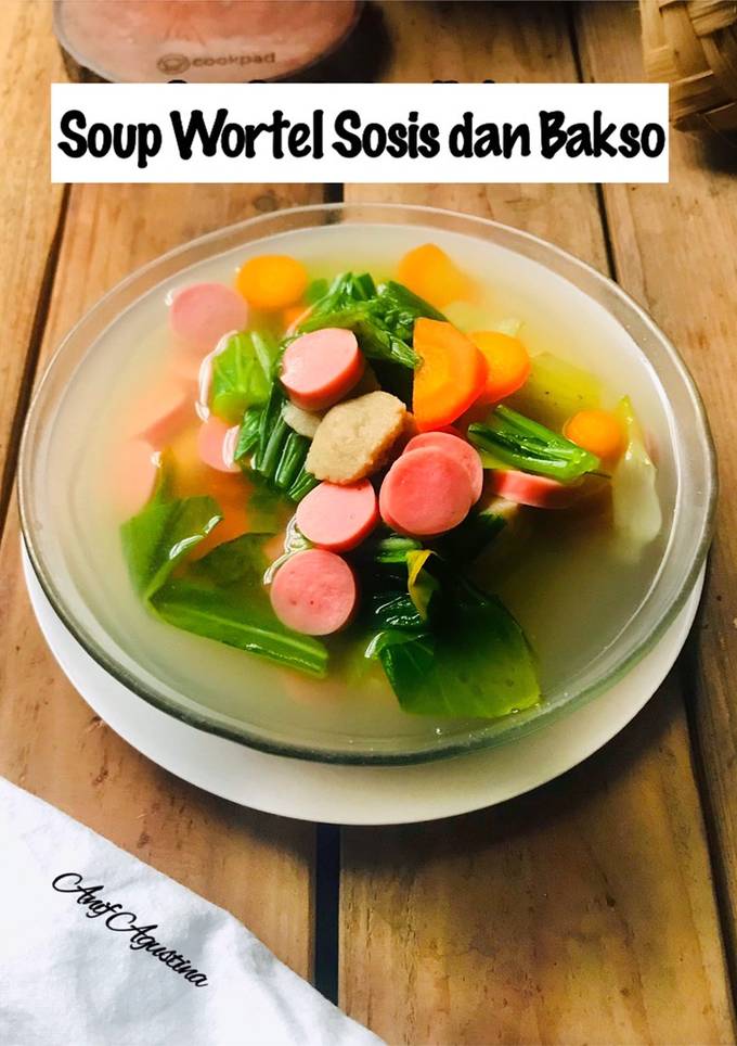 Resep Sop wortel sosis dan bakso oleh anif agustina - Cookpad