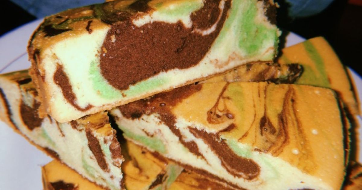 Resep Marmer / Marble Cake oleh Jessy Aprialin - Cookpad