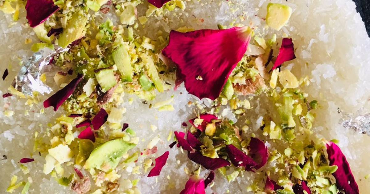 Rose coconut Halwa Recipe by Linima Chudgar - Cookpad