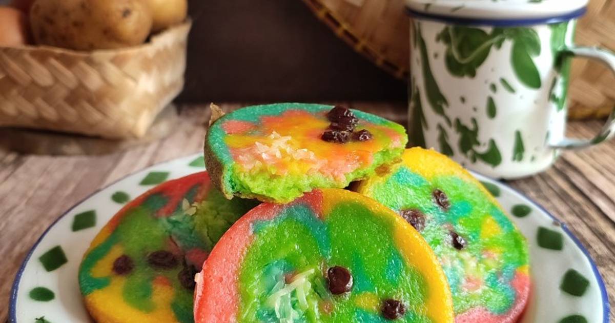 Resep Kue Lumpur kentang Rainbow oleh AzizahPrantoro - Cookpad