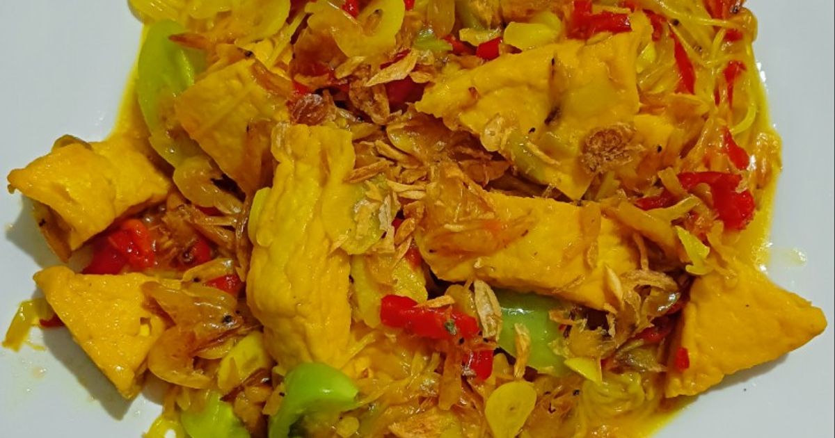 Resep tumis tahu kuning ebi kering rumahan enak dan mudah - Cookpad