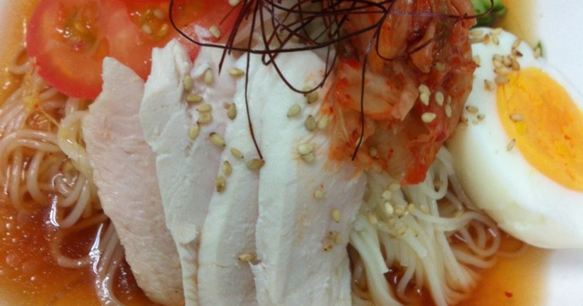 Cold Somen Noodles Korean Style With Ramen Soup Base Recipe By ボルサリーノ関