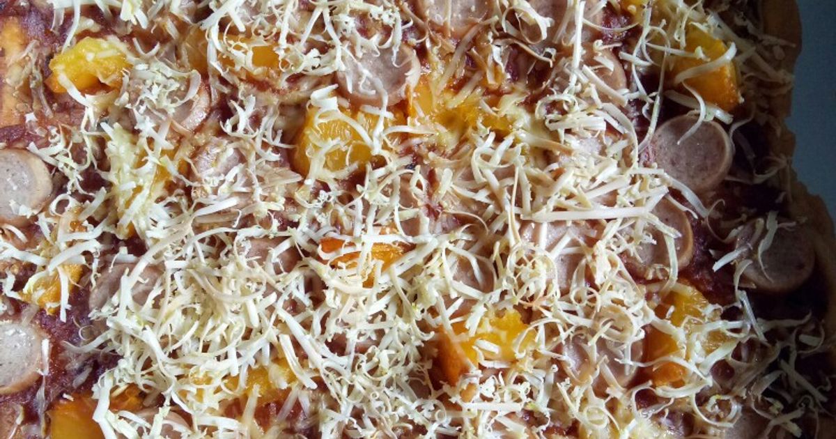 Resep Pizza Sosis Ayam oleh Yutu Dani - Cookpad