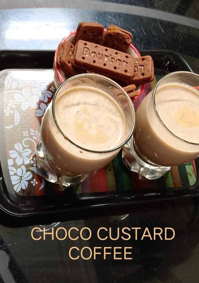 Choco Custard Coffee Recipe by Nutan Shah - Cookpad