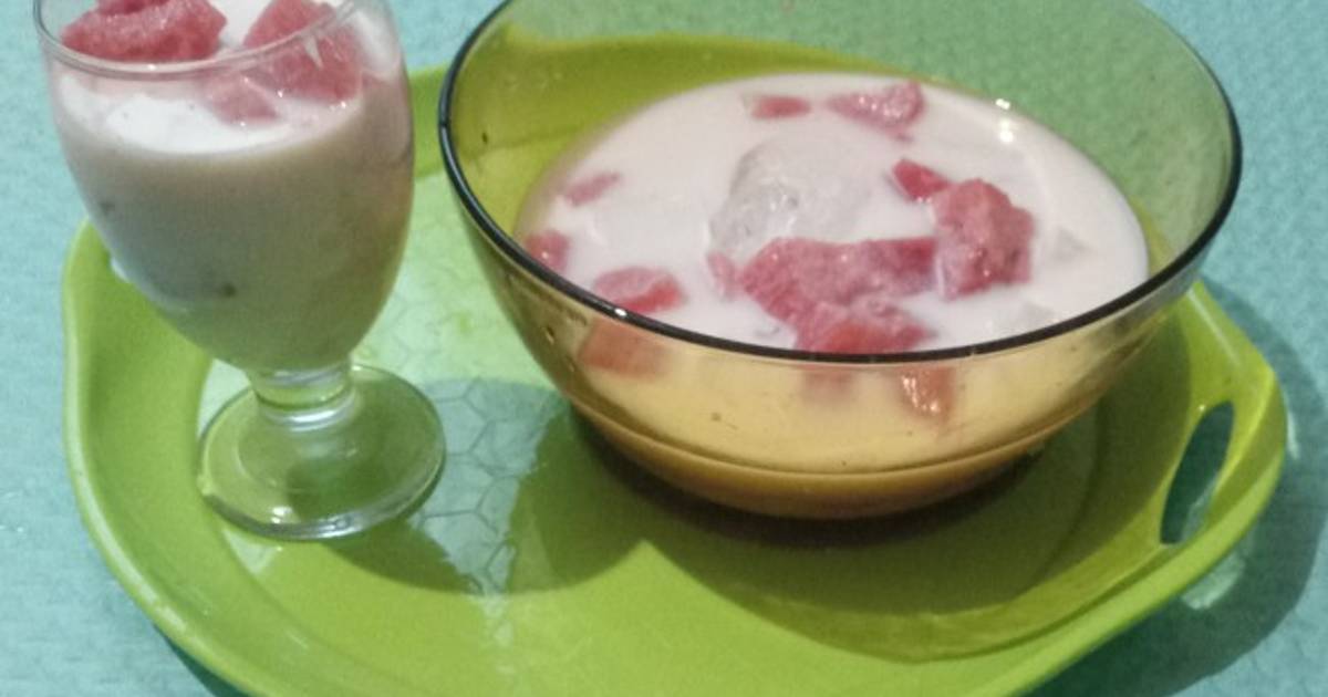 Resep Es puding 🥔 kentang 🍉 oleh Muhsonah Hamid - Cookpad