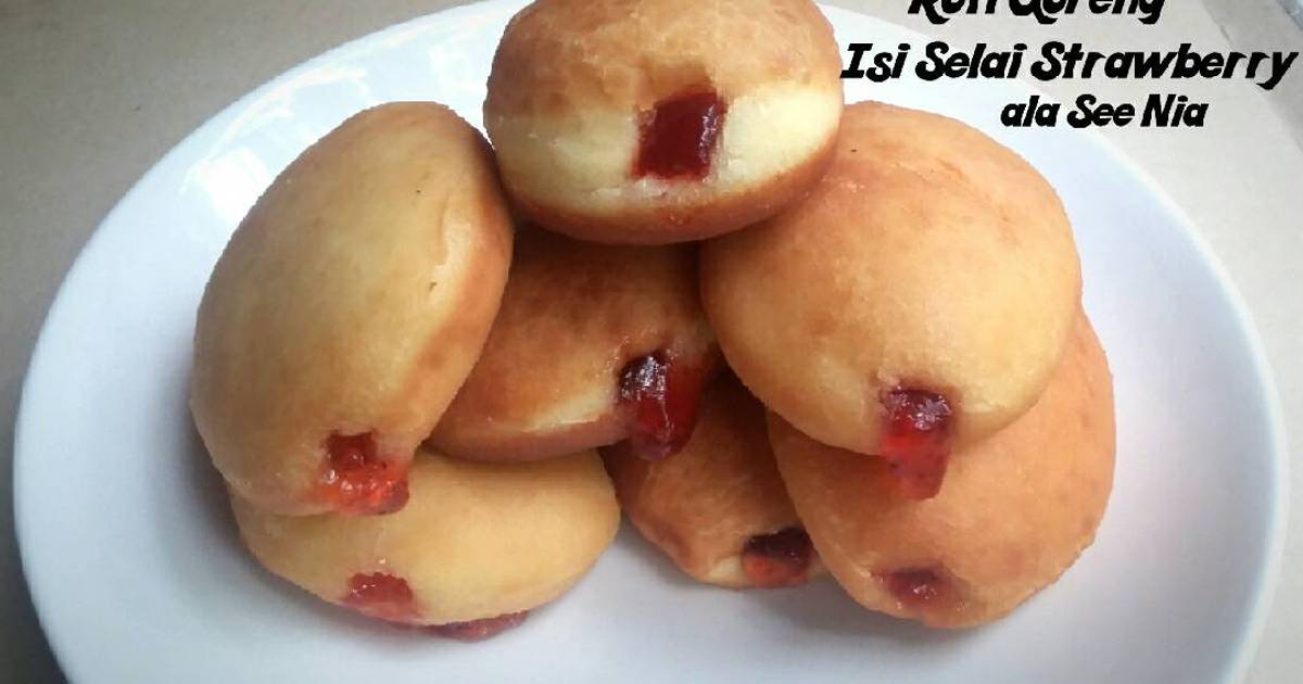 Resep Roti Goreng Isi Selai Strawberry ala killer soft bread oleh see ...