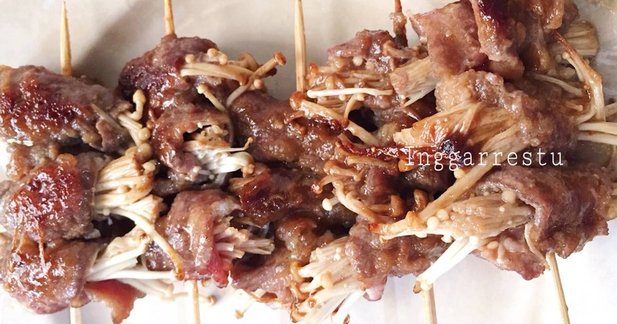 Resep Beef enoki teriyaki oleh inggarrestu - Cookpad