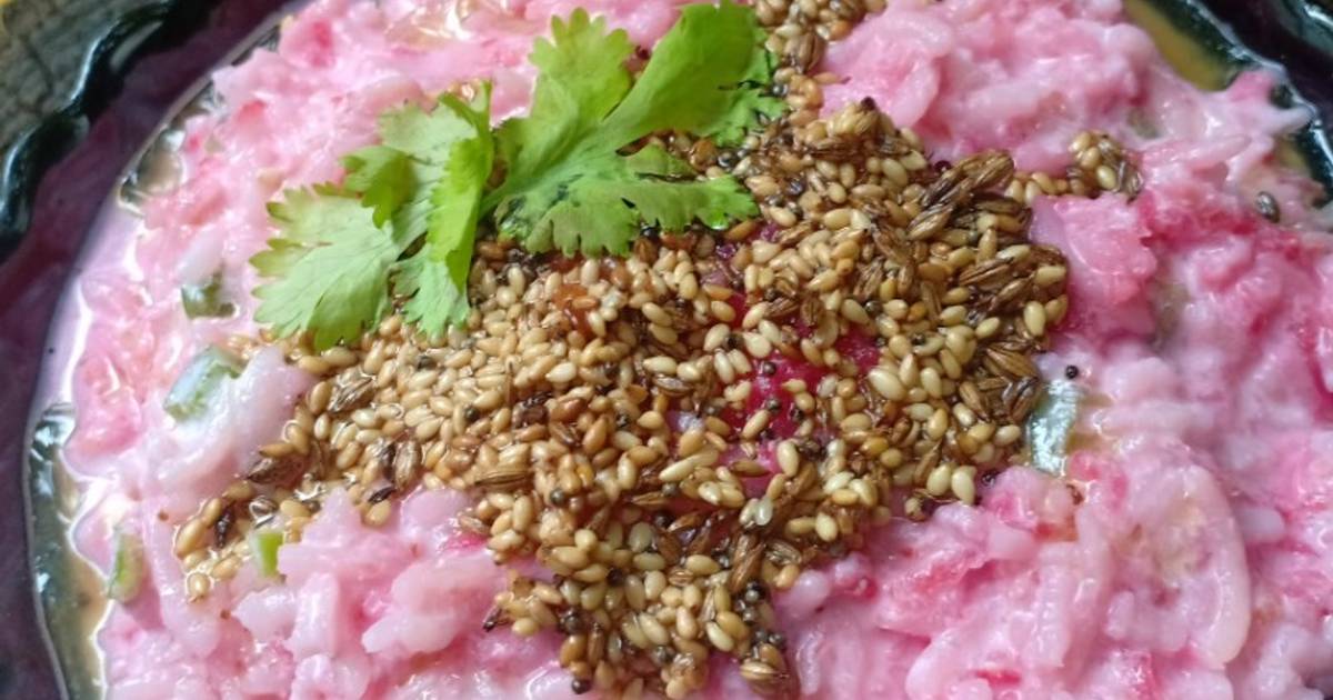 Beetroot curd rice Recipe by Beena Radia - Cookpad