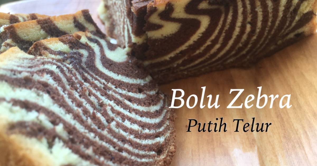 Resep Bolu Zebra “Putih Telur” oleh rizka - Cookpad