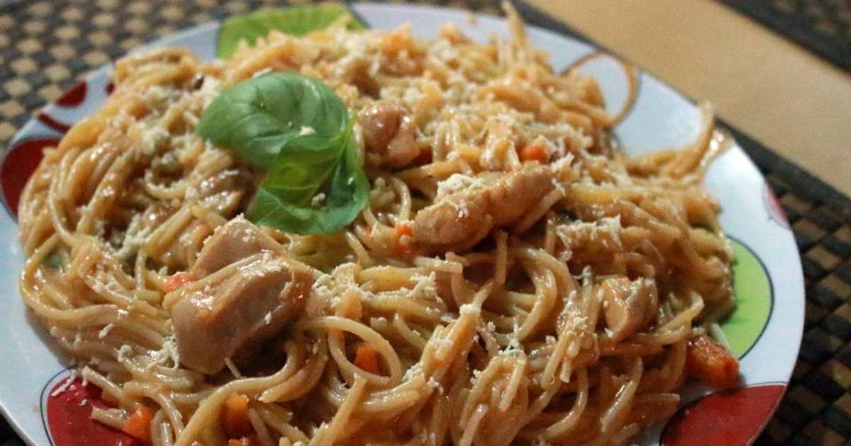 Tallarín con pollo Receta de Guillermo Torrejon Nava- Cookpad