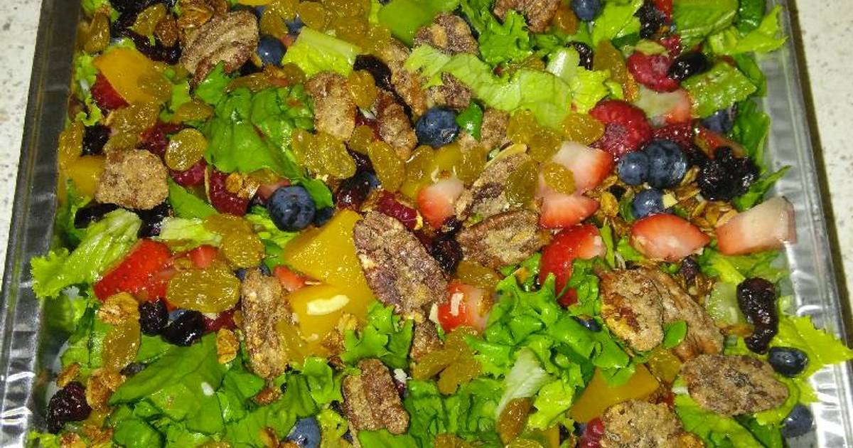 Ensalada de lechuga con fruta y nuez caramelizadas - 13 recetas caseras ...