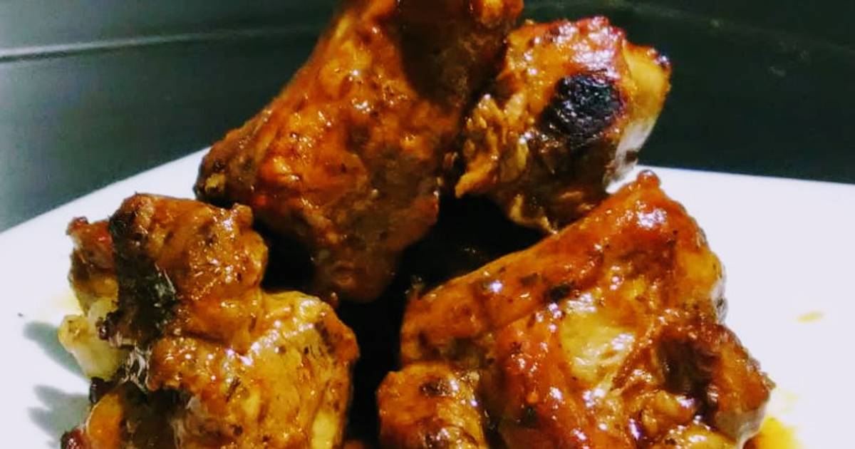 Costillas de cerdo en salsa BBQ Receta de 'Dhavid' Montilla- Cookpad