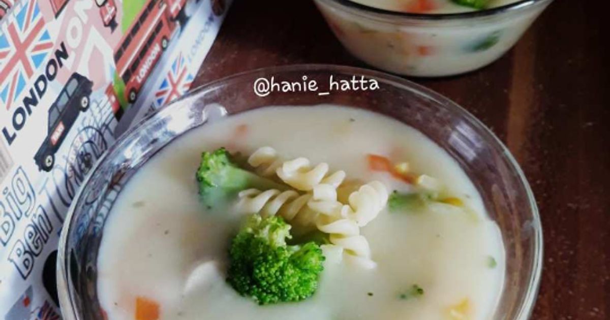 Resep Craem Soup Sayur Makaroni oleh Rohani Hadiyanti - Cookpad