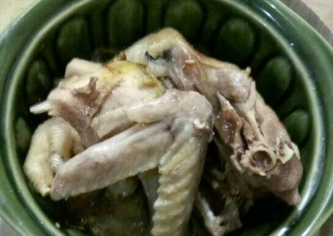 Resep Ayam kampung tim (kukus) jahe oleh Nenk Siti - Cookpad