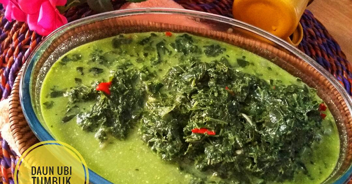 Resep 17.Daun Ubi Tumbuk oleh Bintang Pasaribu - Cookpad