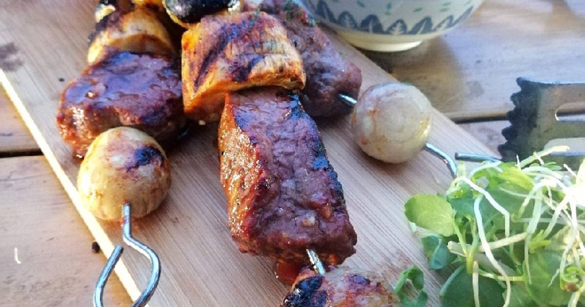 Beef skewers a'la Stroganoff Recipe by Fittest Chef - Cookpad
