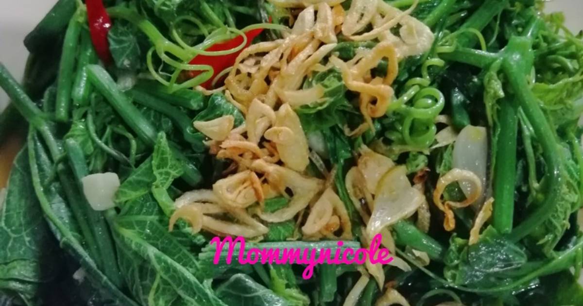 Resep Tumis pucuk labu terasi oleh Mommynicole - Cookpad