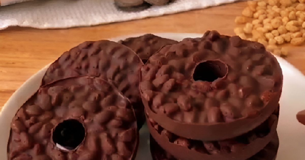 Resep Choco Donuts Crunchy (Donat Coklat Renyah) oleh Bunny - Cookpad
