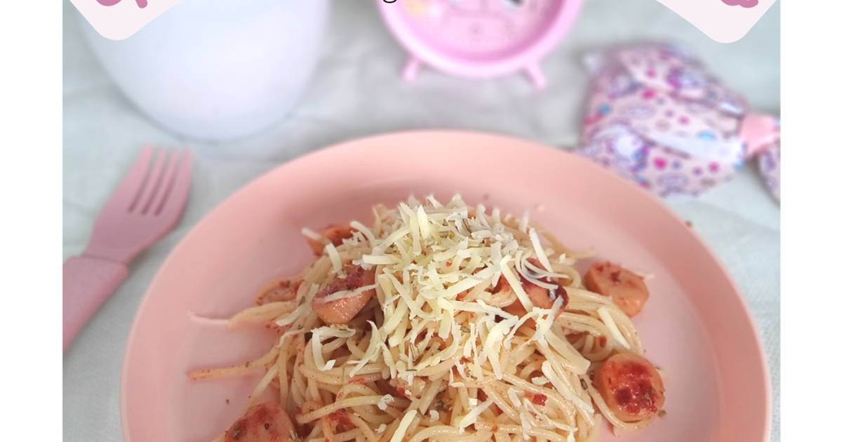 Resep Spaghetti Aglio E Olio (with sausage & corned beef) oleh Siti ...