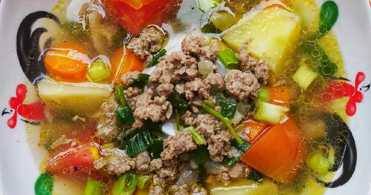 Resep sup daging giling sapi rumahan enak dan mudah - Cookpad