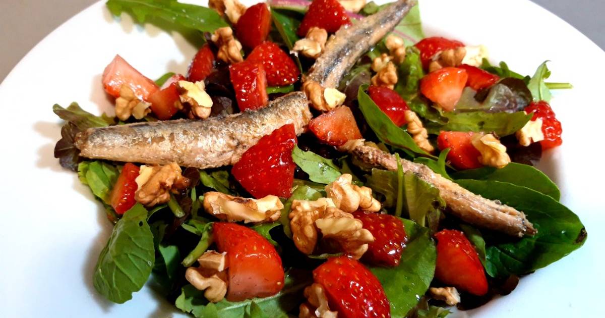 Ensalada con fresa y manzana - 123 recetas caseras- Cookpad