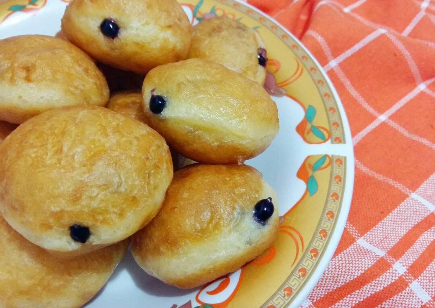 Resep Donat isi selai blueberry oleh Anisa Ajeng - Cookpad