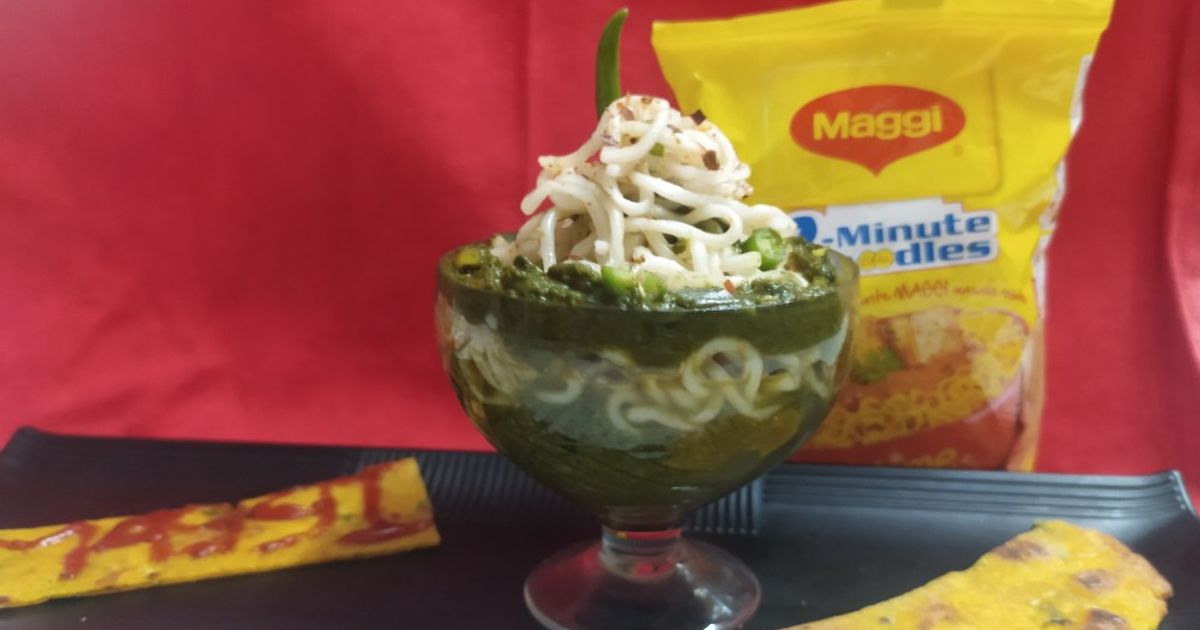 Mustard Green Maggi Recipe by Divya Thakker - Cookpad