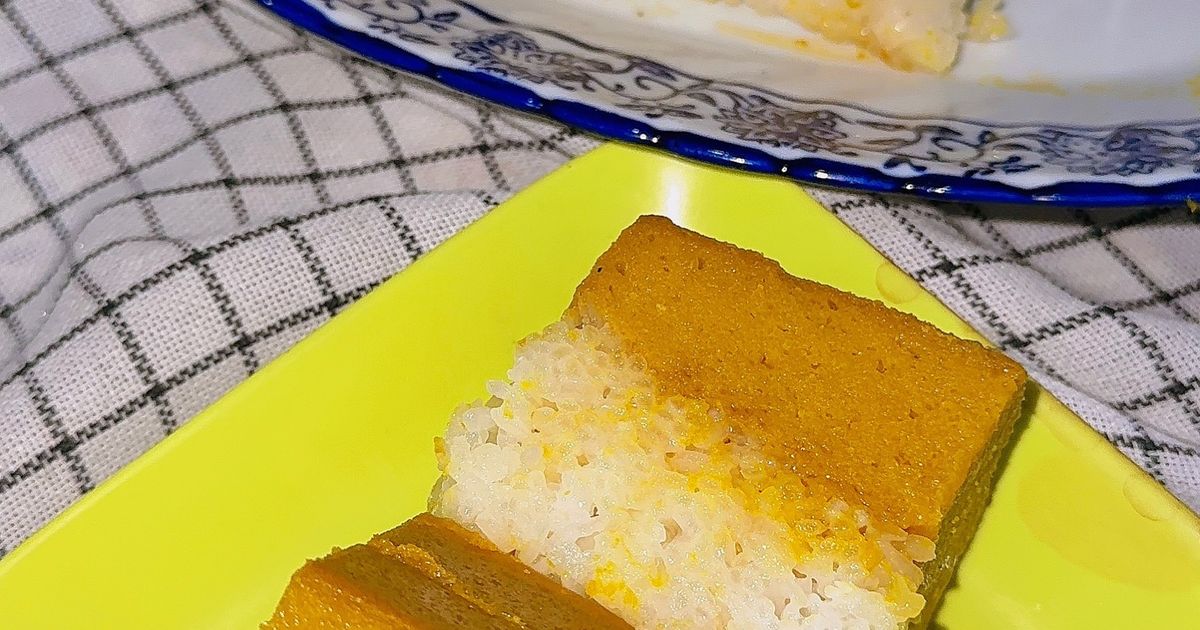 Resep kue talam labu kuning dan agar agar rumahan enak dan mudah - Cookpad