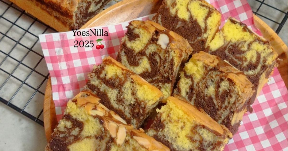 Resep marble cake almond rumahan enak dan mudah - Cookpad