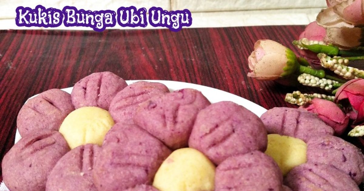 Resep *Kukis Bunga Ubi Ungu* oleh ati dewanthi - Cookpad