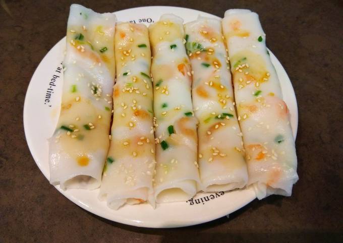 Resep Cheung fan(steam rice noodles rolls) oleh Sopia - Cookpad